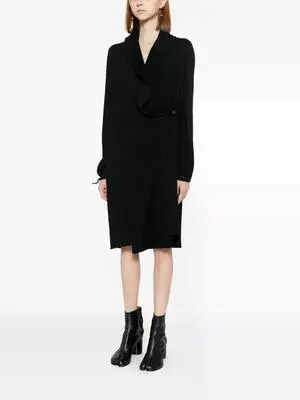 MA+ Long-sleeved Draped Dress