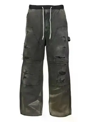 ANACHRONORM Distressed Wide-leg Jeans