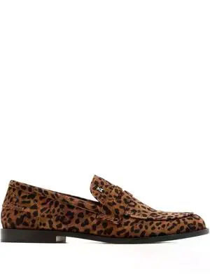 Amina Muaddi Tilda Leopard-print Loafers