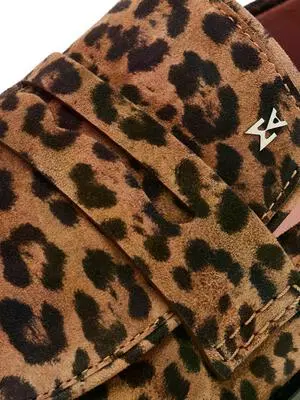 Amina Muaddi Tilda Leopard-print Loafers