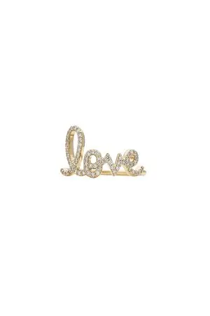 SYDNEY EVAN Love Script Ring - Gold