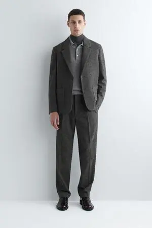 Cos Unstructured Wool-herringbone Blazer