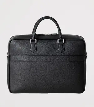 SERAPIAN Slim Cachimere Leather Briefcase