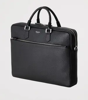 SERAPIAN Slim Cachimere Leather Briefcase