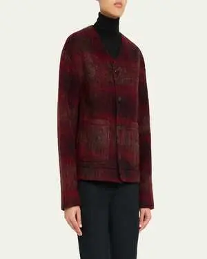 TONYWACK Mohair V-neck Blend