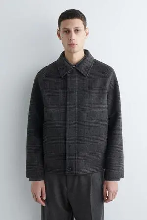 Cos Reversible Checked / Herringbone Wool Sports Jacket