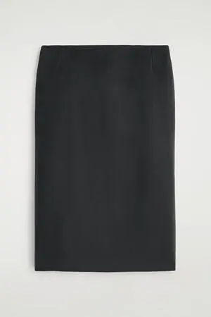 Cos Wool Zibeline Pencil Skirt - Gray