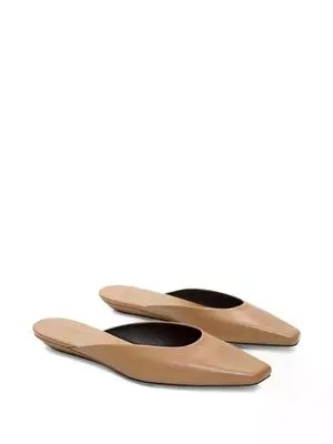 Loulou De Saison Diane Square Toe Mules - Neutrals