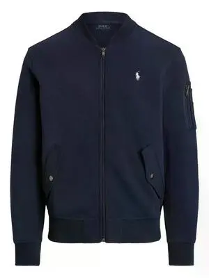 Polo Ralph Lauren Embroidered Bomber-style Sweatshirt - Blue