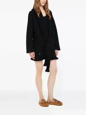 Alanui Fringed Coat - Black