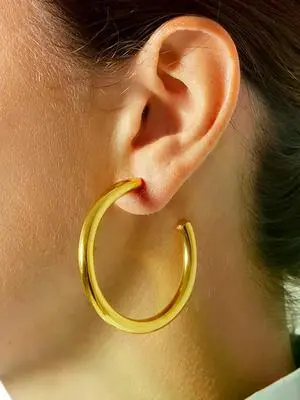 OSTRAS COLLECTION Plated Kim Hoop Earrings
