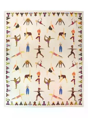 AMAPO Yoga Pose Graphic Scarf - Neutrals
