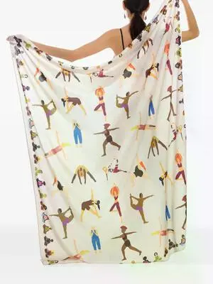AMAPO Yoga Pose Graphic Scarf