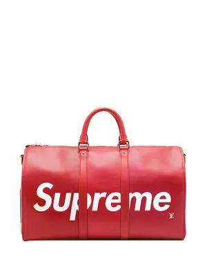 LOUIS VUITTON X Supreme Epi Keepall Bandouliere 45