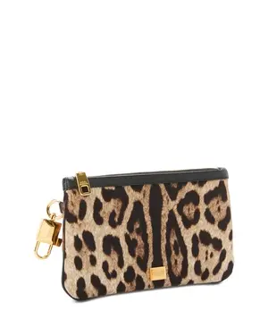 Dolce & Gabbana Leopard Print Zip Pouch