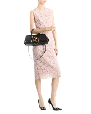 Dolce & Gabbana Leather Top Handle Bag - Black