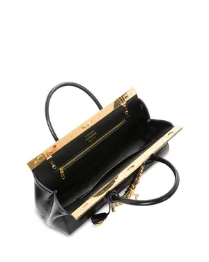 Dolce & Gabbana Leather Top Handle Bag - Black