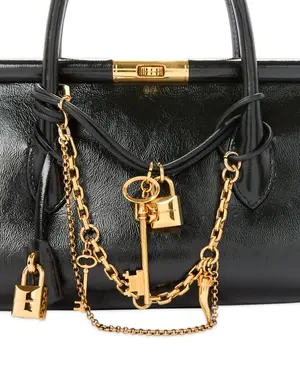 Dolce & Gabbana Leather Top Handle Bag - Black
