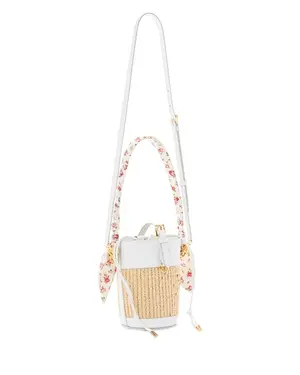 Dolce & Gabbana Woven Bucket Bag - Light Beige/white