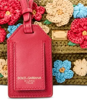 Dolce & Gabbana My Sicily Crocheted Top Handle Bag - Green