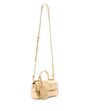 Dolce & Gabbana Metallic Leather Top Handle Bag