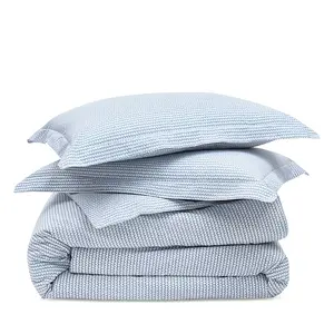 PETITE PLUME La Mer Percale Duvet Set, King - Blue