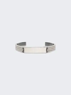 MAISON MARGIELA Engraved Logo Cuff - Silver