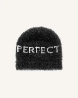 Perfect Moment Mohair Logo Beanie - Black