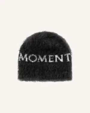 Perfect Moment Mohair Logo Beanie - Black