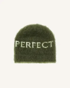 Perfect Moment Mohair Logo Beanie - Dark-green