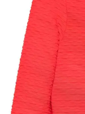 DUSKII Textured Long-sleeve Crewneck Top