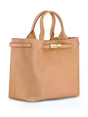Longchamp Le Roseau L Leather Tote Bag