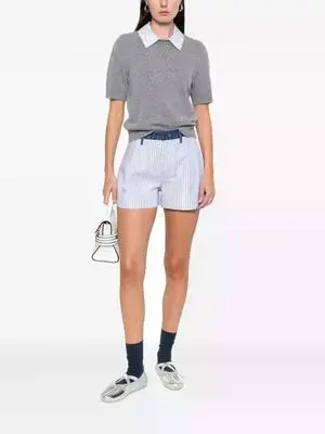 Sandro Detachable Striped-collar Wool Sweater