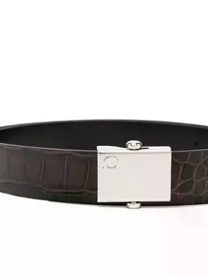 FERRAGAMO Crocodile-print Leather Belt