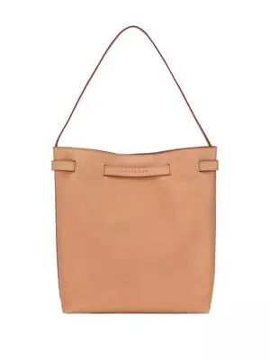 Longchamp Le Roseau Smooth Leather Shoulder Bag - Neutrals