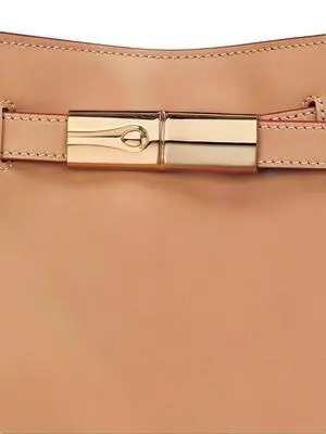 Longchamp Le Roseau Smooth Leather Shoulder Bag - Neutrals