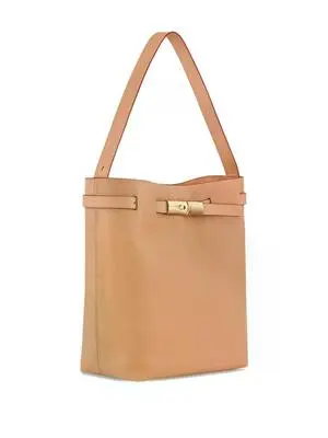 Longchamp Le Roseau Smooth Leather Shoulder Bag - Neutrals