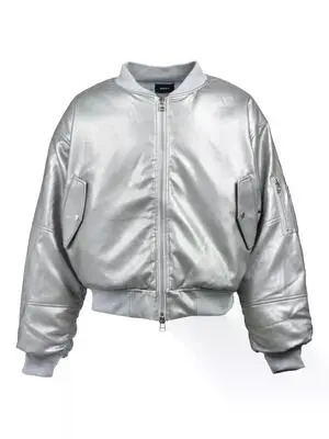 BREATH Zip-up Bomber Jacket - Silver