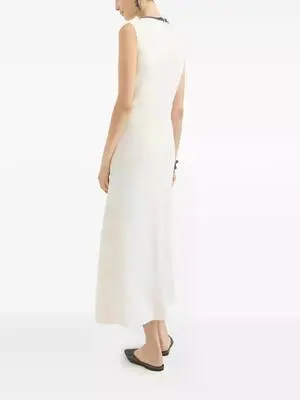 Brunello Cucinelli Contrasting-trim Midi Dress