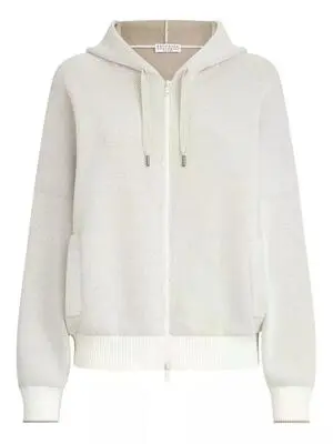 Brunello Cucinelli Honeycomb Zip-up Hoodie
