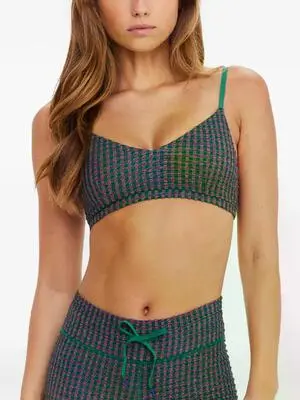 The Upside Aliki Ballet Check-pattern Bra