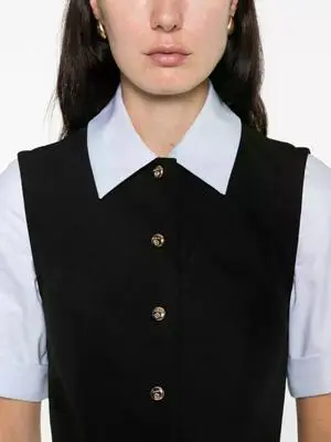 Sandro Button Front Pinafore Shirt Dress