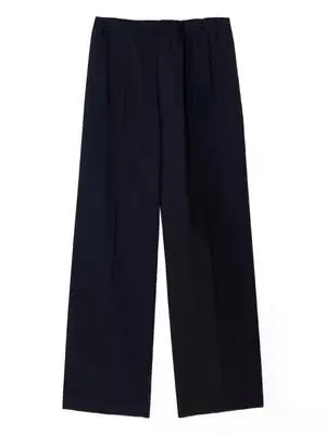 Sandro Wide-leg Wool Blend Trousers - Black