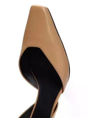 Loulou De Saison Square Toe Slingback Pumps - Neutrals