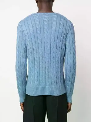 Polo Ralph Lauren Logo-embroidered Cable-knit Sweatshirt