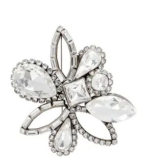 Alexander McQueen Embellished Chandelier Brooch - Black