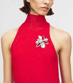 Alexander McQueen Embellished Chandelier Brooch - Black