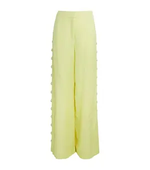 Simkhai Linen-blend Studded Trousers