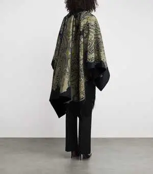 Etro Wool-blend Paisley Cape