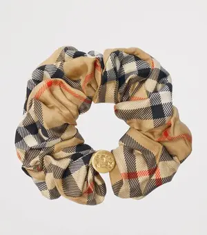 Burberry Silk Check Scrunchie - Beige